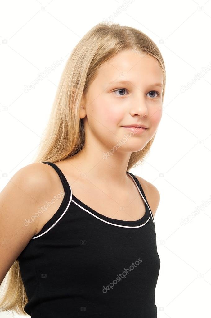 Happy Ten Year Old Girl — Stock Photo © iconogenic #86339032