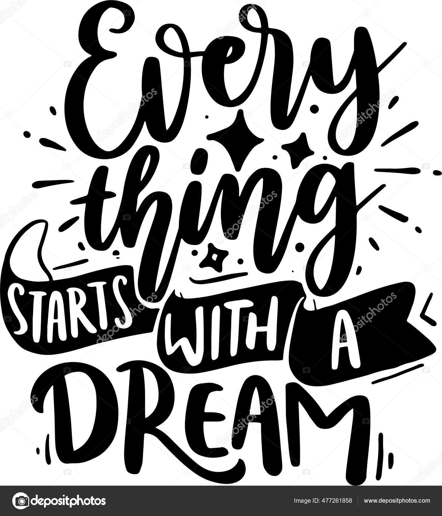 Dream Lettering Quotes Motivation Inspiration Typography Printable ... Dream Lettering Quotes Motivation Inspiration Typography Printable ...