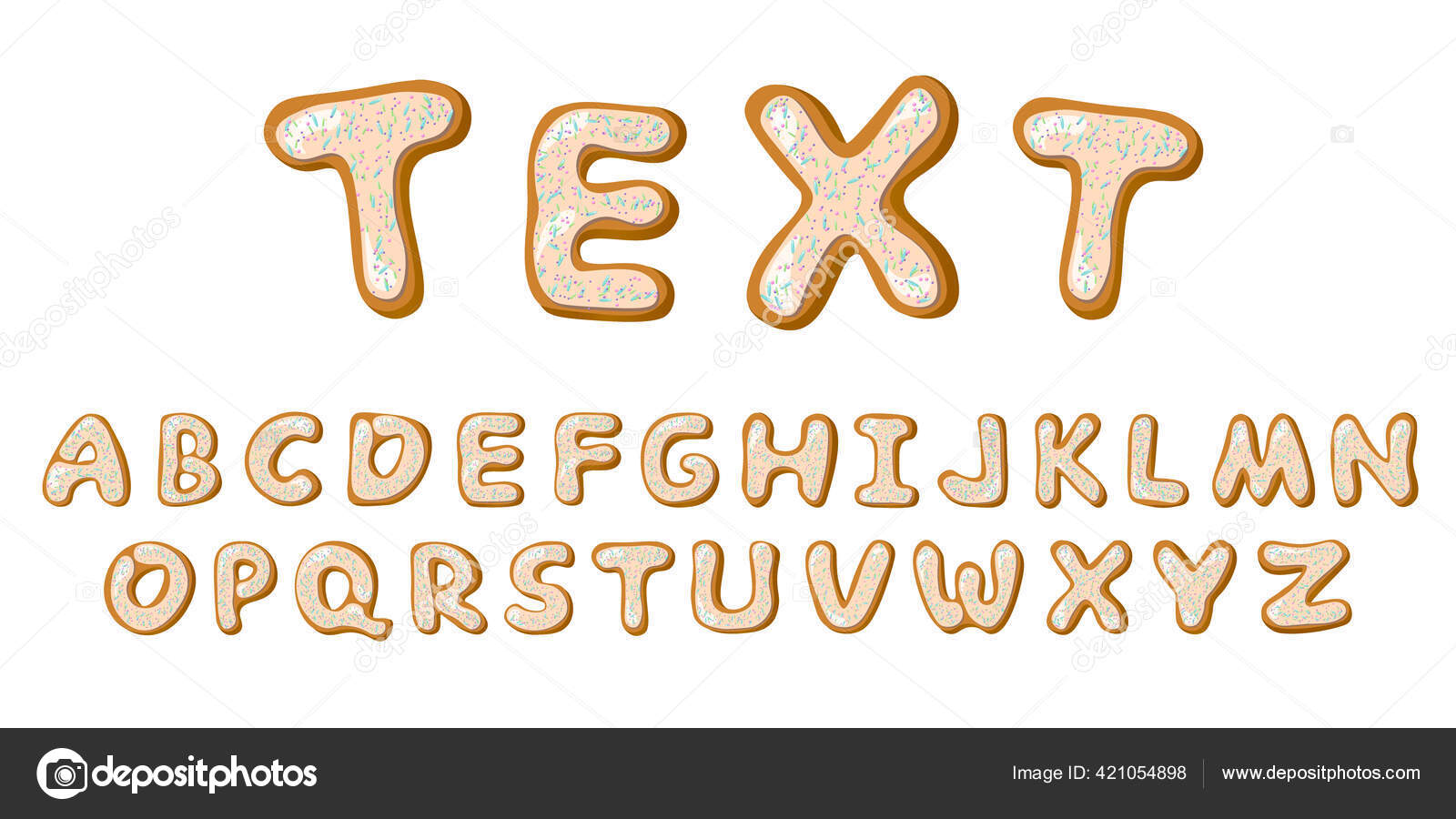 Text and sweet gingerbreads alphabet Stock Vector by ©Mandarinka1970 ...