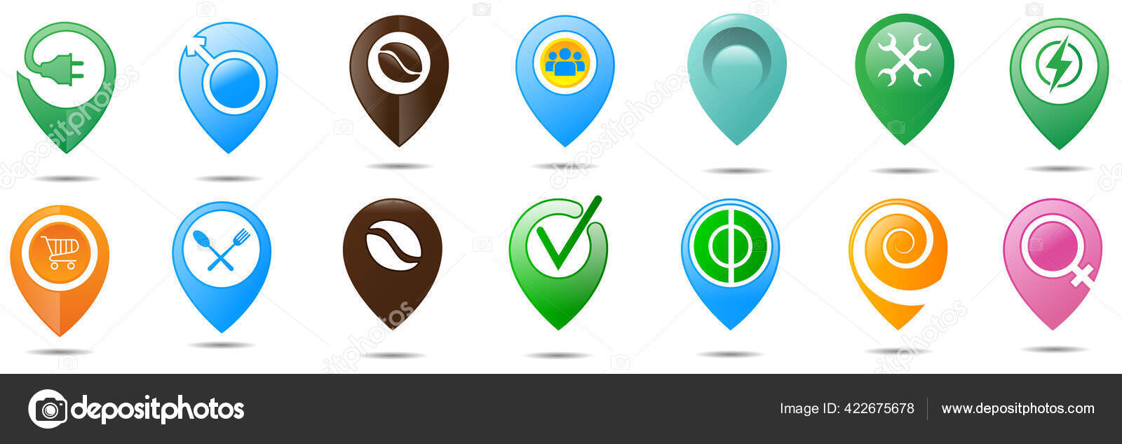 Many different location point logo Stock Vector by ©Mandarinka1970 ...