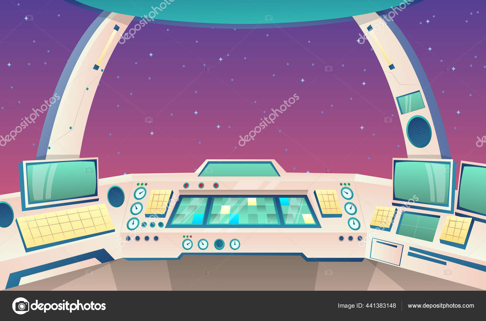 Spaceship Control Panel Clipart