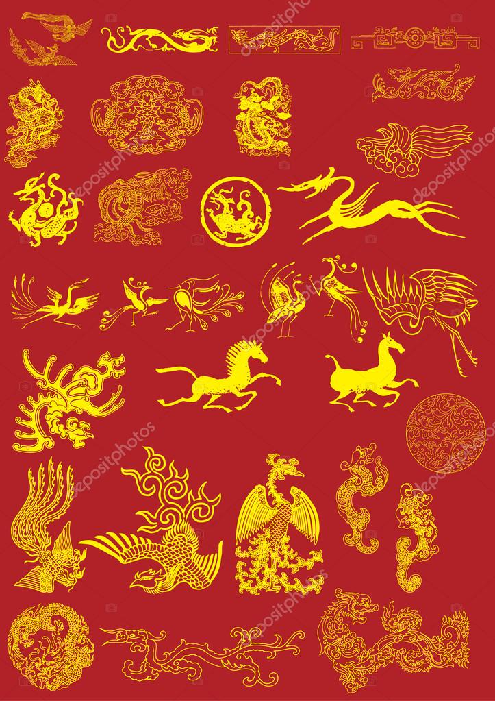 Chinese Vector Illustration Elements — Stock Vector © asiaidea #55987595 Chinese Vector Illustration Elements — Stock Vector © asiaidea #55987595