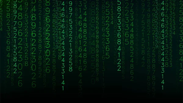 Green Matrix Background Stream Binary Code Falling Numbers Dark Backdrop Stock Vector Image by ...