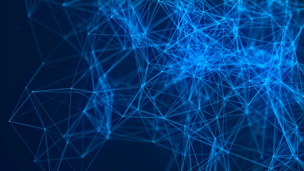 Network Connection Structure Digital Background Dots Lines Big Data Visualization — Stock Photo ...