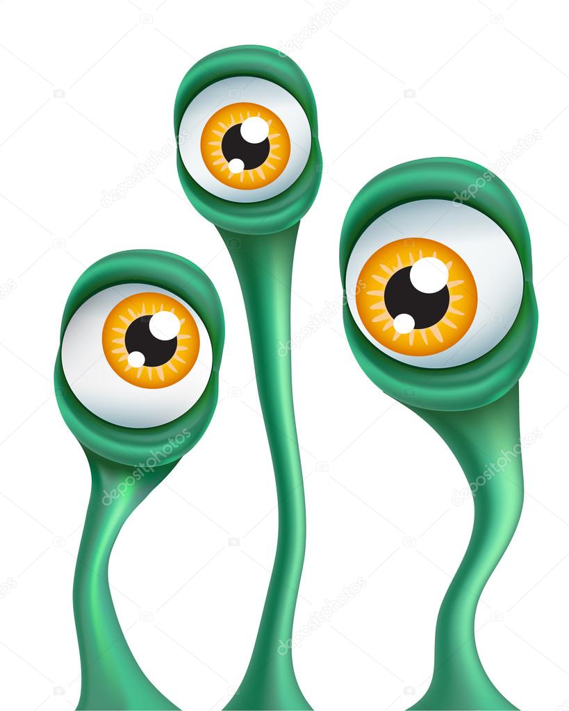 Cartoon Alien Eyes Stock Vector Image by ©Silviya87 #122781210