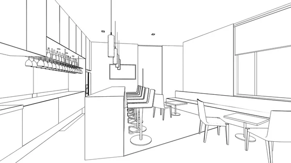 Outline sketch of a interior pantry area Stock Illustration by ©tsx_max ...
