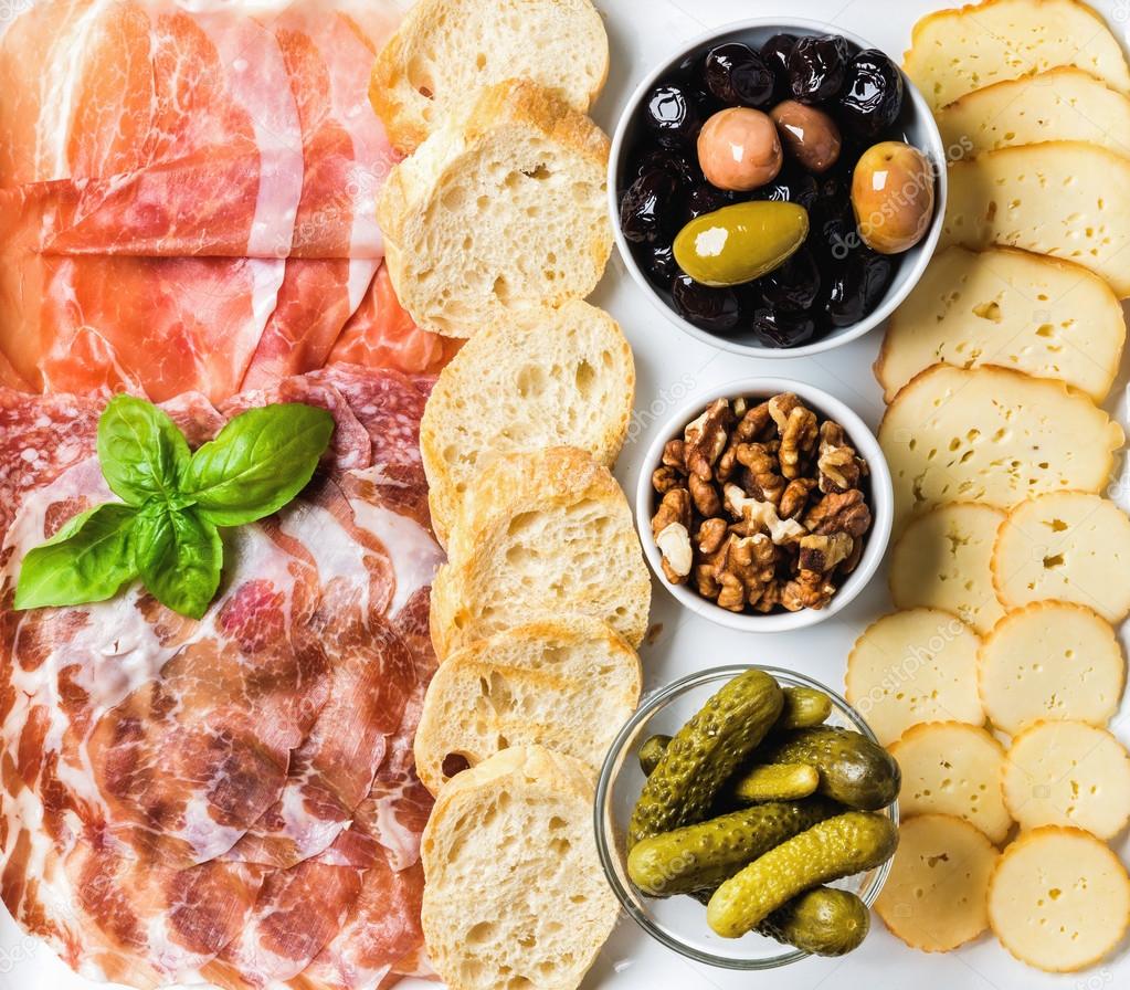 Meat and cheese snack set Stock Photo by ©sonyakamoz 122569732