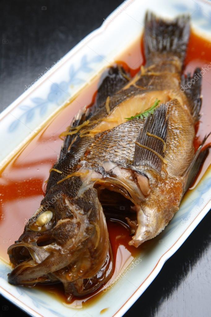 Japanese boiled fish ⬇ Stock Photo, Image by © deeblue #111486940
