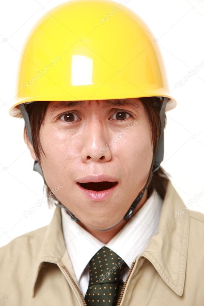 Construction worker shocked — Stock Photo © deeblue #113384170