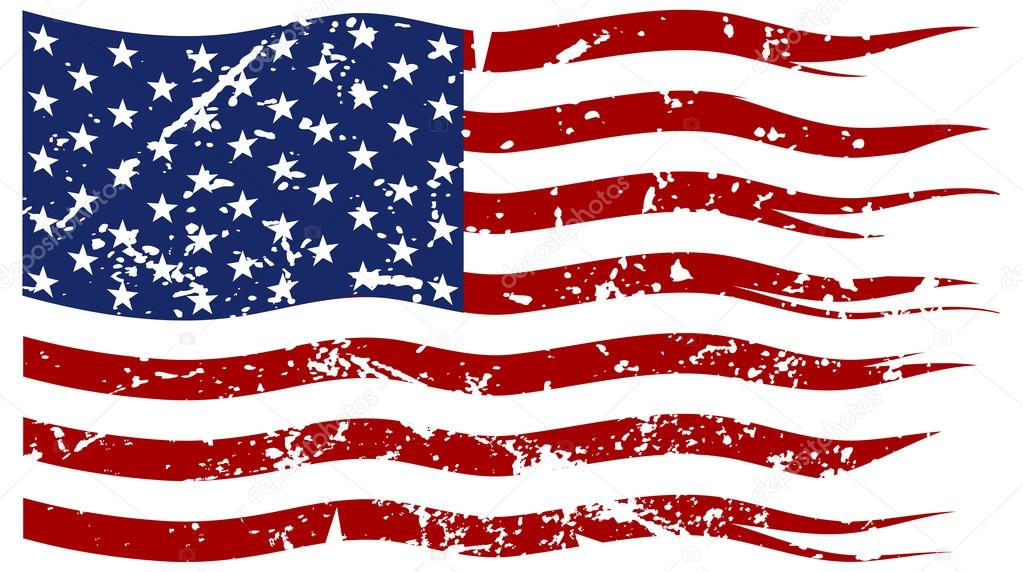 American Flag Ripped And Grunged Stock Vector by ©Davidscar 67163761