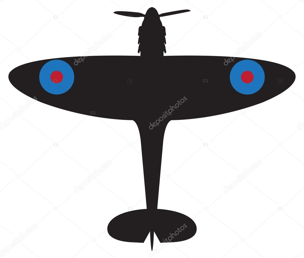 Spitfire Silhouette — Stock Vector © Davidscar #74806545
