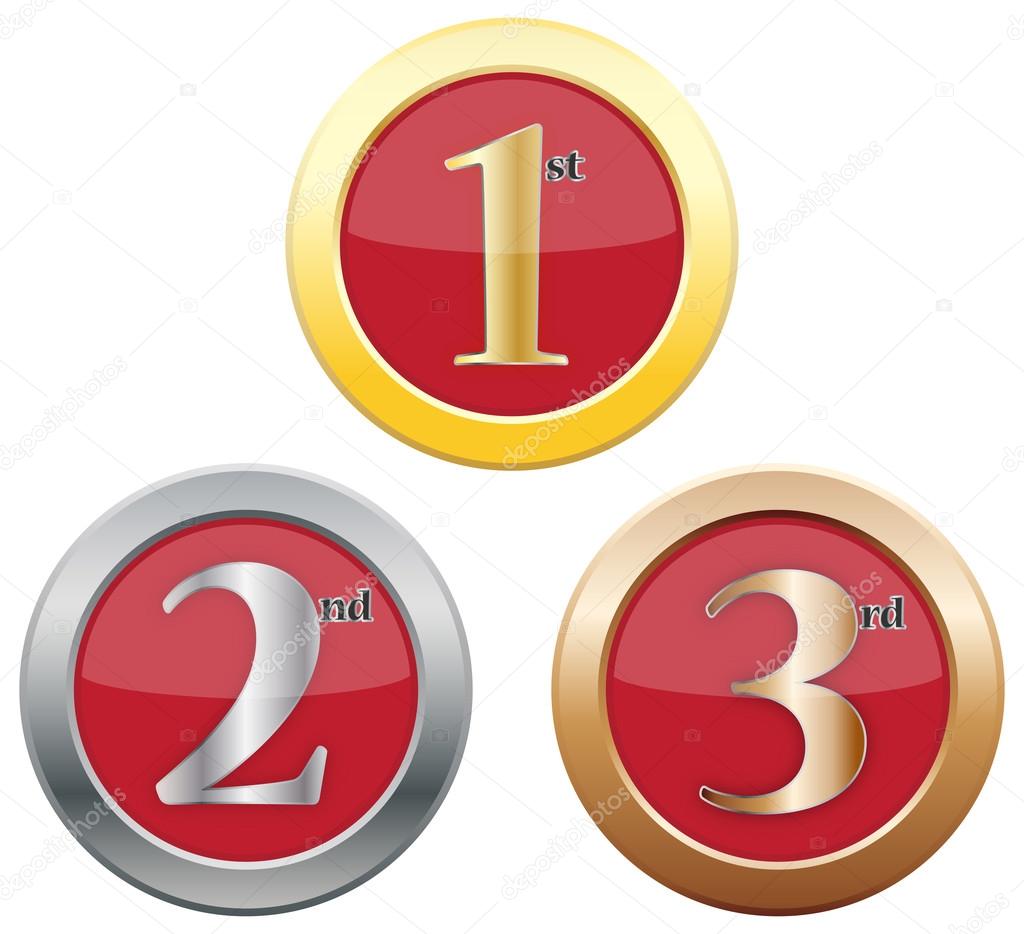 Icon: 1st 2nd 3rd 4th | 1st 2nd 3rd Place Icons — Stock Vector ...