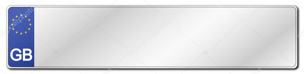 GB License Plate Blank Stock Vector by ©Davidscar 80727374