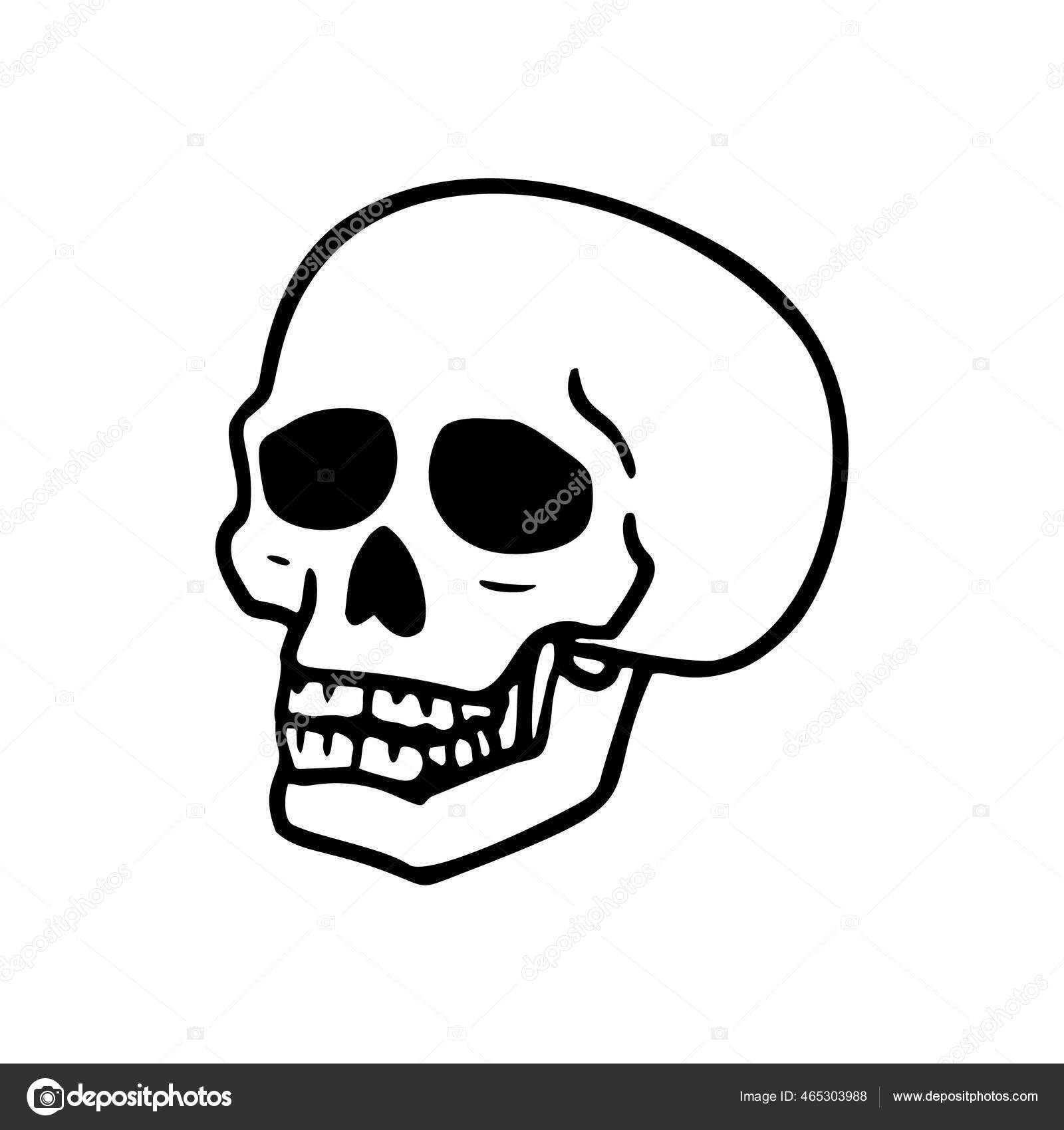 Coleção punk rock. Crânio humano com símbolo sobre um fundo branco ...