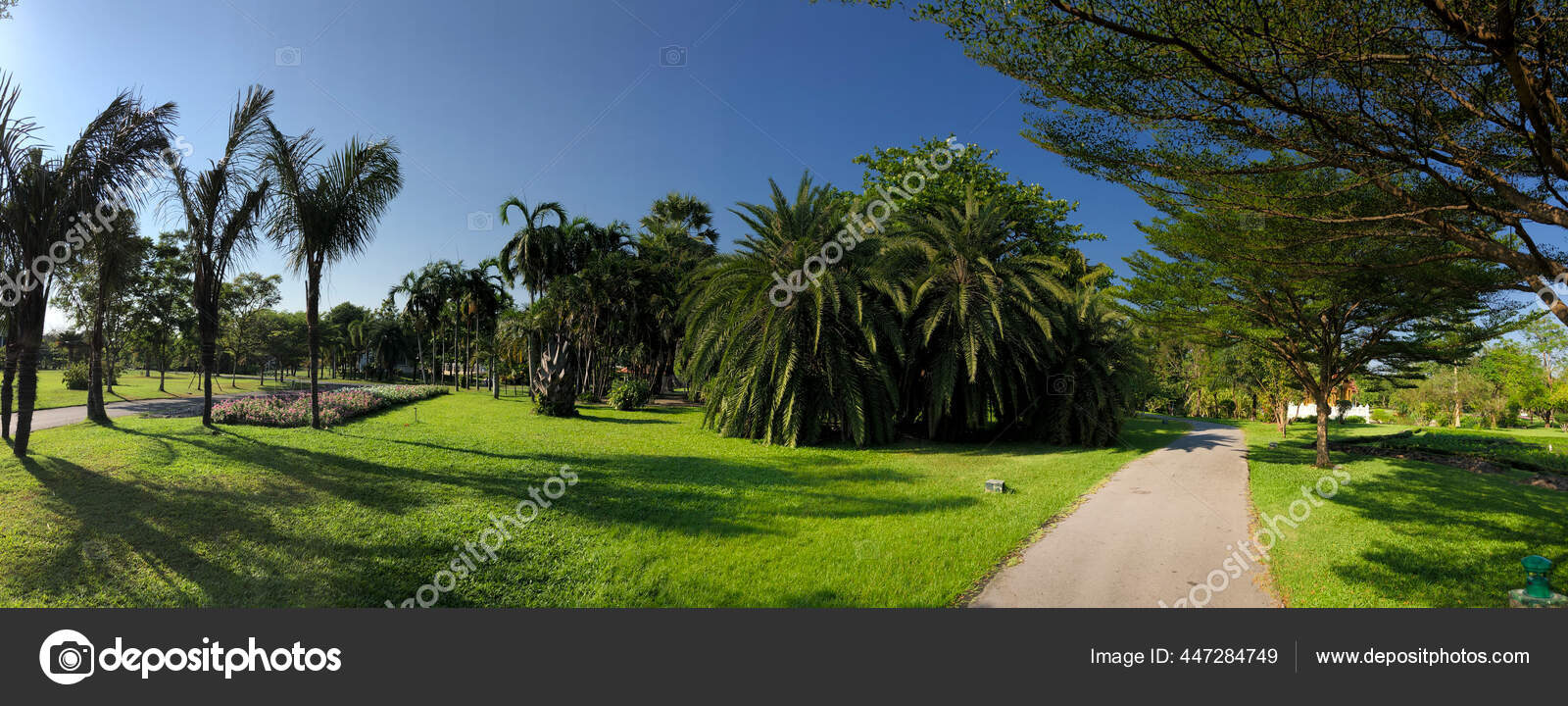 Panorama Path King Rama Park Bangkok Thailand — Stock Photo ...