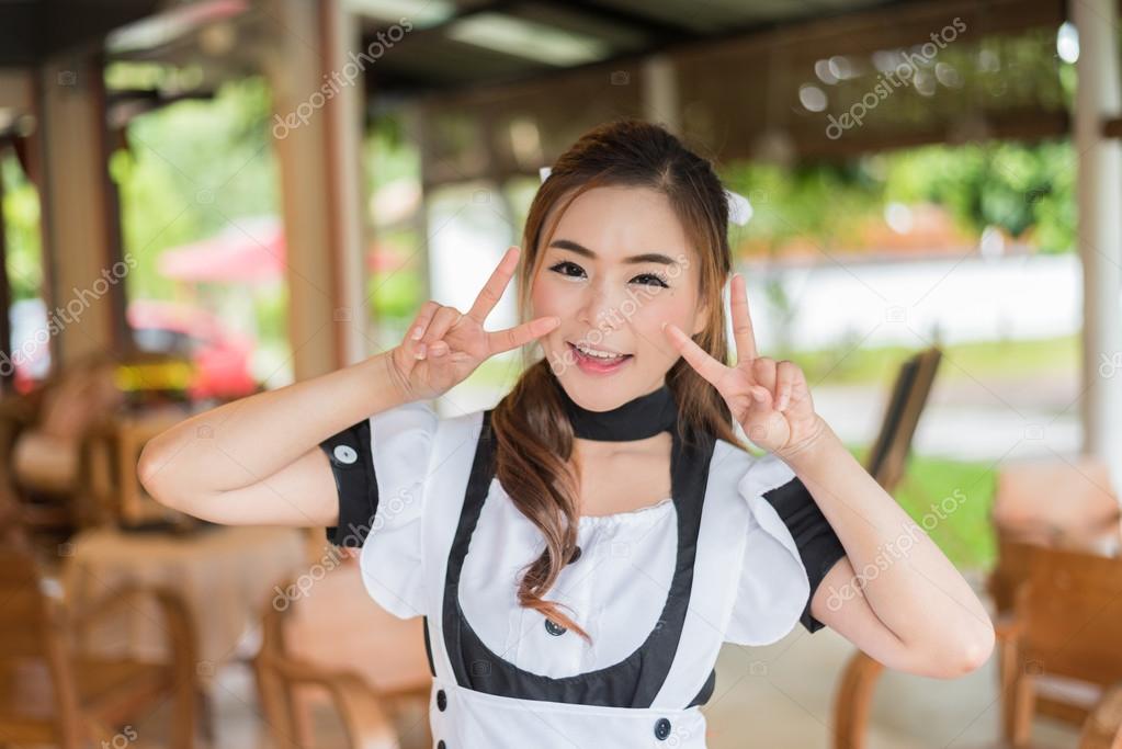 Cute Japanese Model Japanese Style Maid Cosplay Cute Girl — Stock