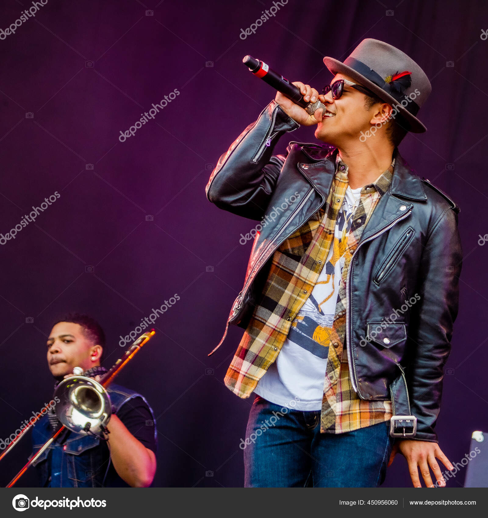 Bruno Mars Performing Rock Werchter Music Festival — Stock Editorial ...