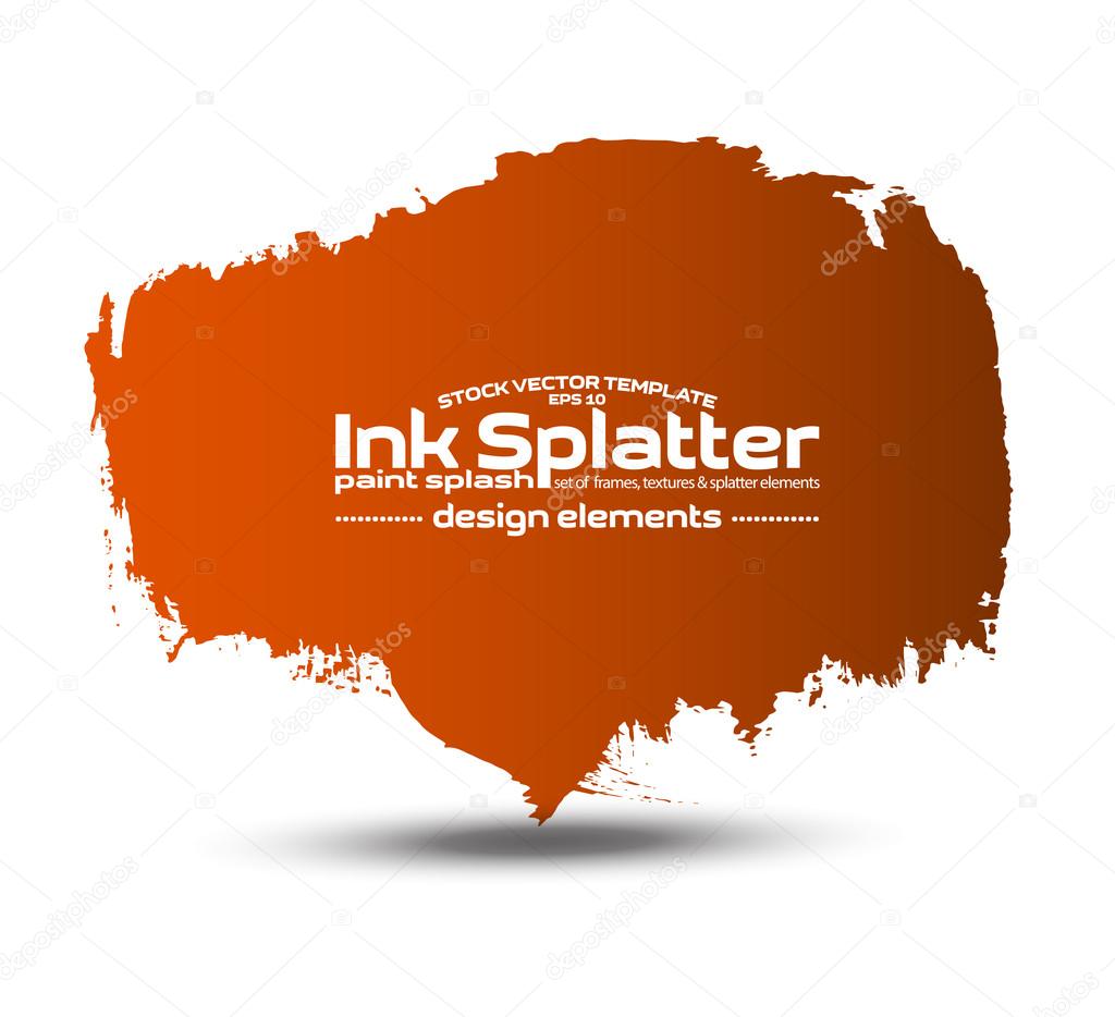 Ink blot splash collection - design template, stock vector - easy to ...