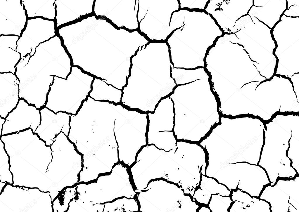 Cracked ground texture. vector template Stock Vector by ©milmar 92126688