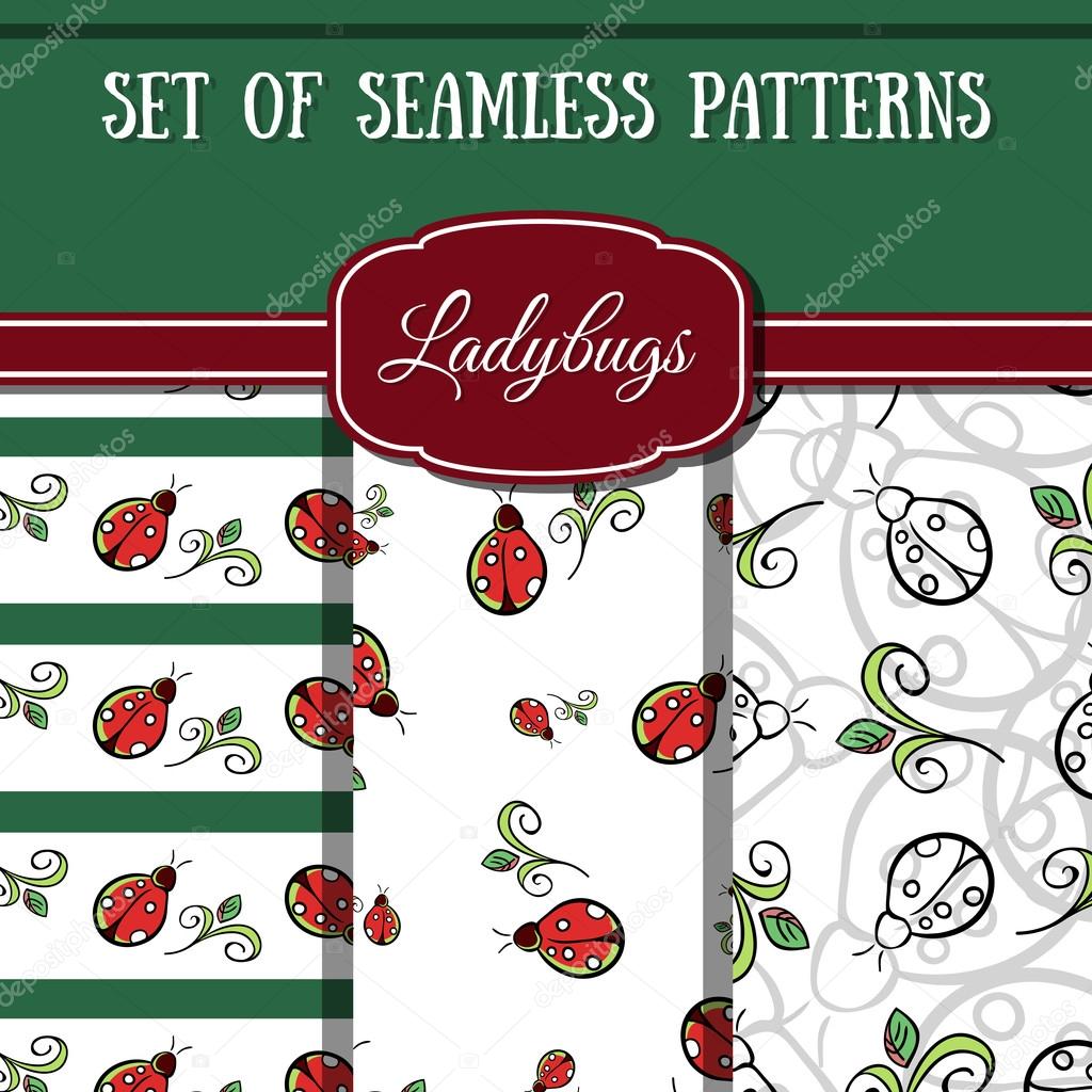 SetLadybugPatterns Stock Vector by ©your-solution 78222244