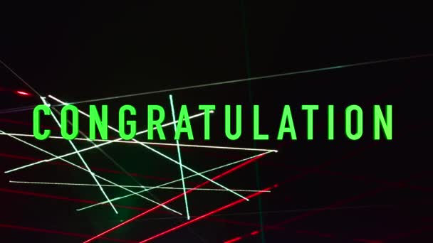 Congratulation Text Color Light Background — Stock Video © ValeriySound ...