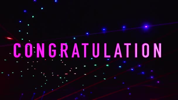 Congratulation Text Color Light Background — Stock Video © ValeriySound ...