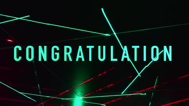 Congratulation Text Color Light Background — Stock Video © ValeriySound ...