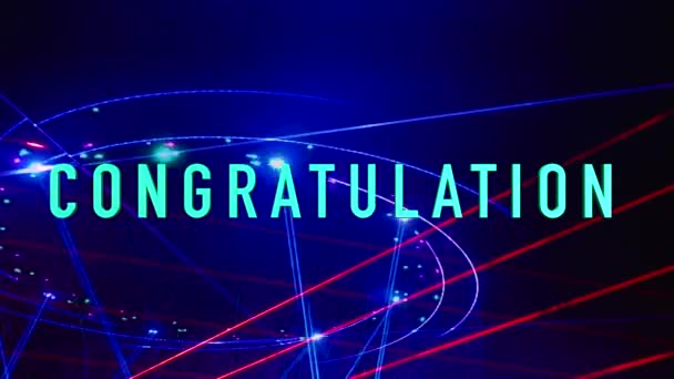Congratulation Text Color Light Background — Stock Video © ValeriySound ...
