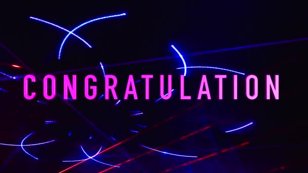 Congratulation Text Color Light Background — Stock Video © ValeriySound ...