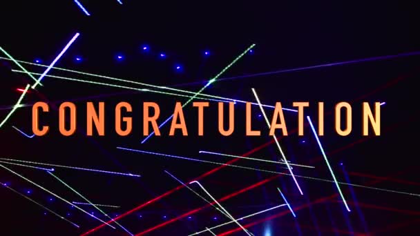 Congratulation Text Color Light Background — Stock Video © ValeriySound ...
