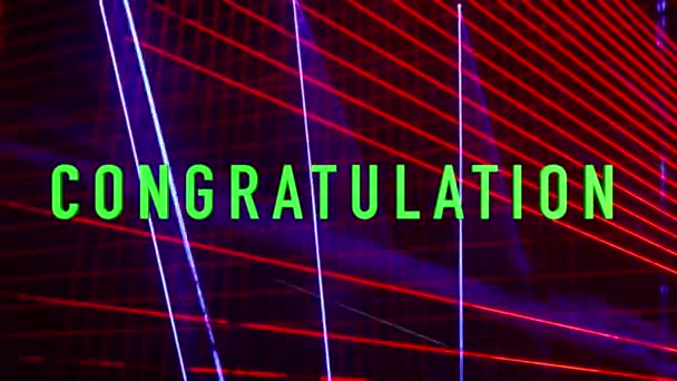 Congratulation Text Color Light Background — Stock Video © ValeriySound ...