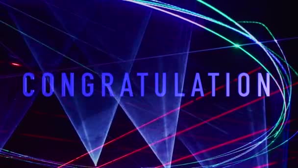 Congratulation Text Color Light Background — Stock Video © ValeriySound ...