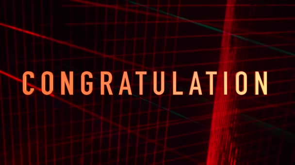 Congratulation Text Color Light Background — Stock Video © ValeriySound ...
