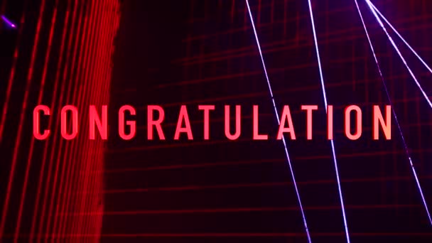 Congratulation Text Color Light Background — Stock Video © ValeriySound ...