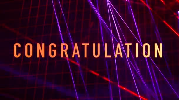 Congratulation Text Color Light Background — Stock Video © ValeriySound ...