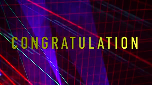 Congratulation Text Color Light Background — Stock Video © ValeriySound ...