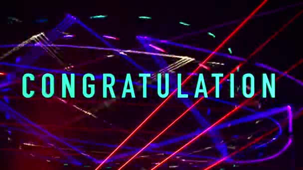 Congratulation Text Color Light Background — Stock Video © ValeriySound ...