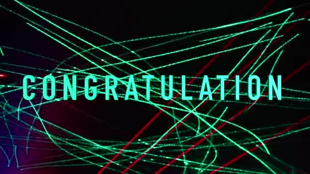 Congratulation Text Color Light Background — Stock Video © ValeriySound ...