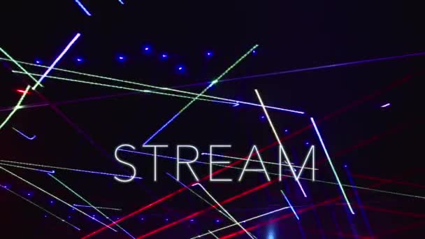 Stream Text Bright Light Background — Stock Video © ValeriySound #490186850