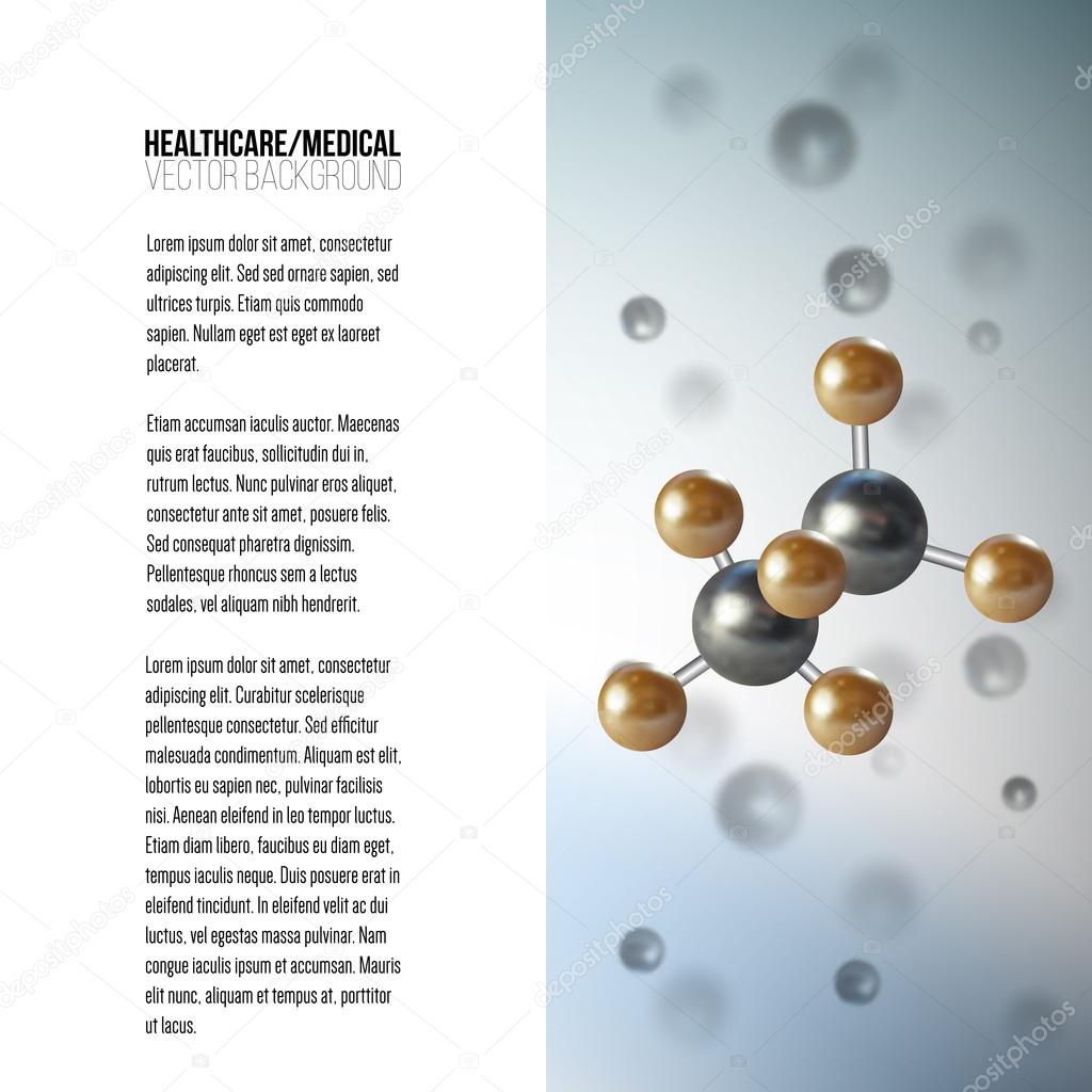 Medical scientific cell. Abstract graphic design of molecule structure ...