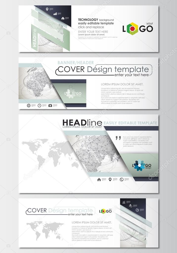 Social media and email headers set, modern banners. Business templates ...