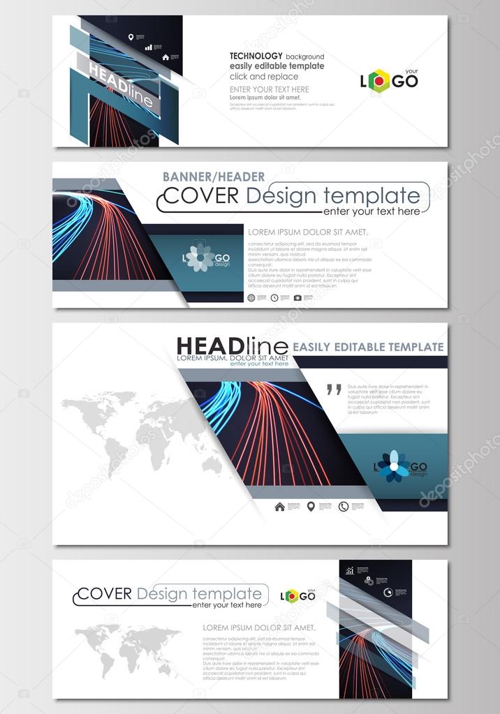 Social media and email headers set, modern banners. Business templates ...
