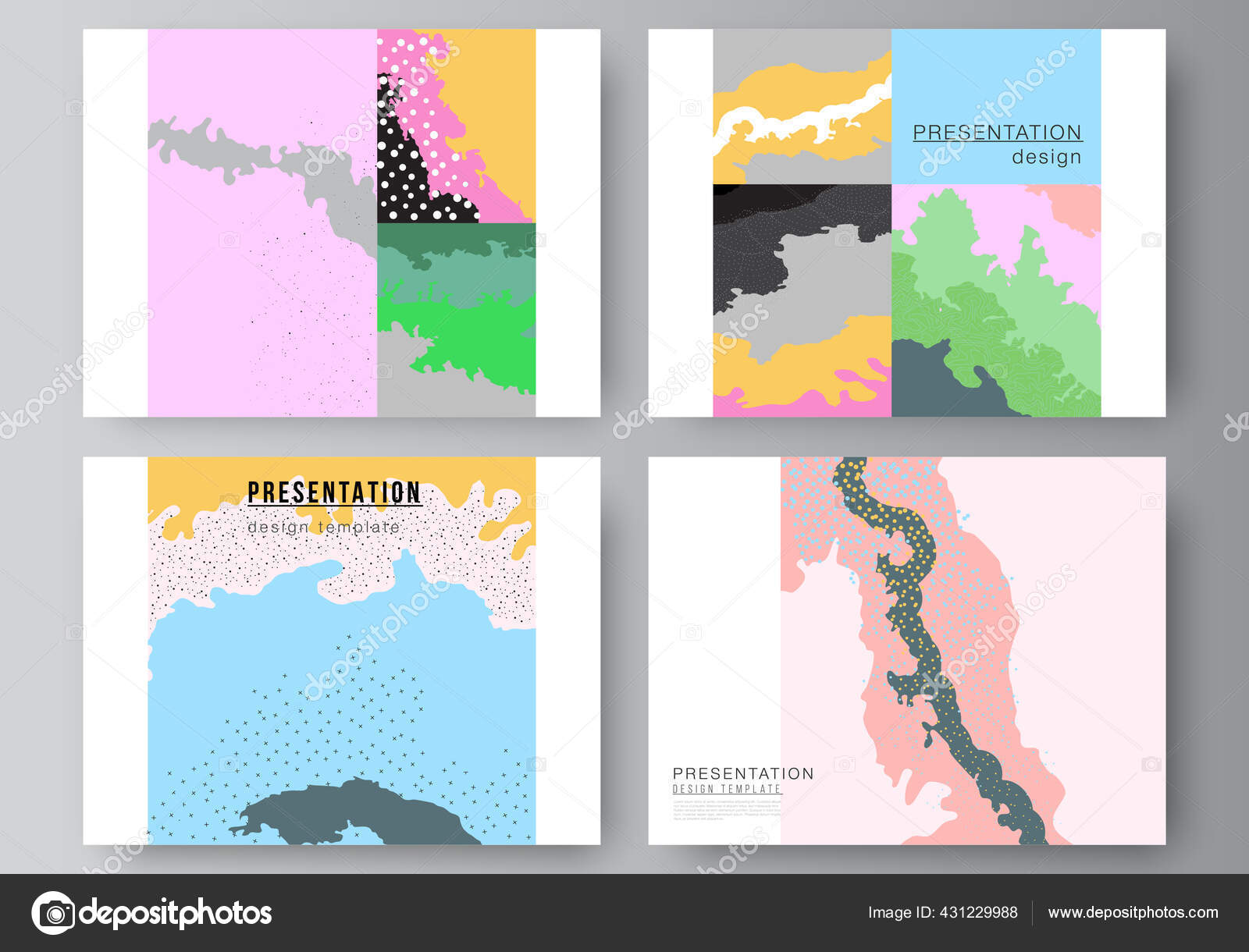 Vector layout of the presentation slides design templates, multipurpose ...