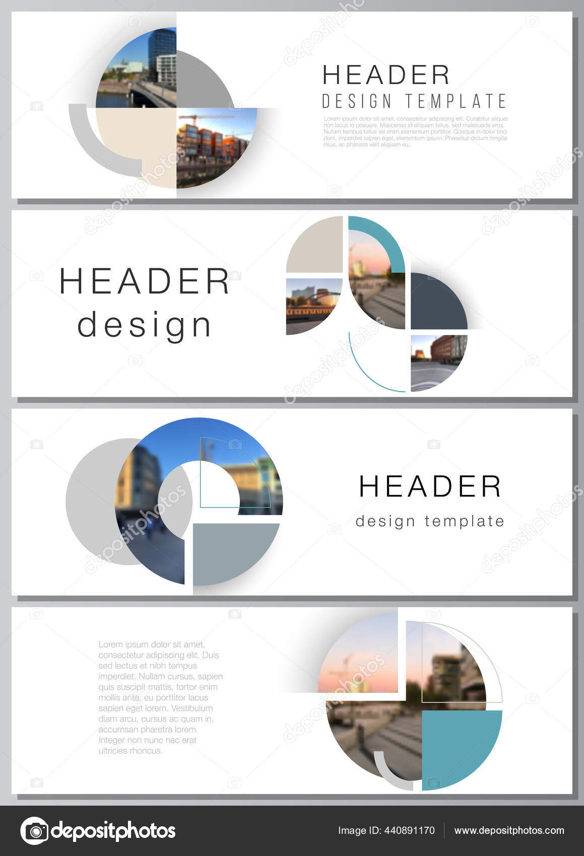 Vector layout of headers, banner design templates for website footer ...