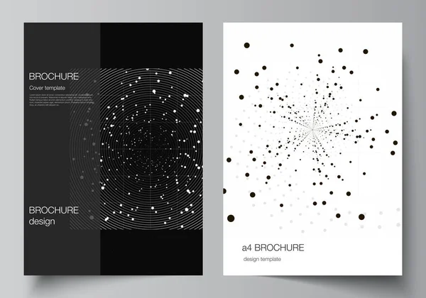 Layout vettoriale dei modelli di copertina A4 per brochure, layout dei ...