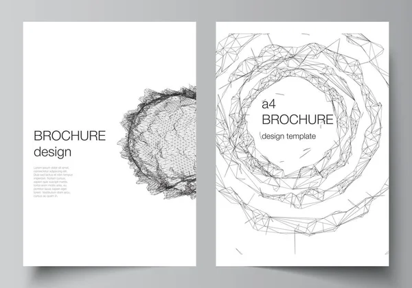 Vector layout of A4 cover design templates for brochure, flyer layout ...