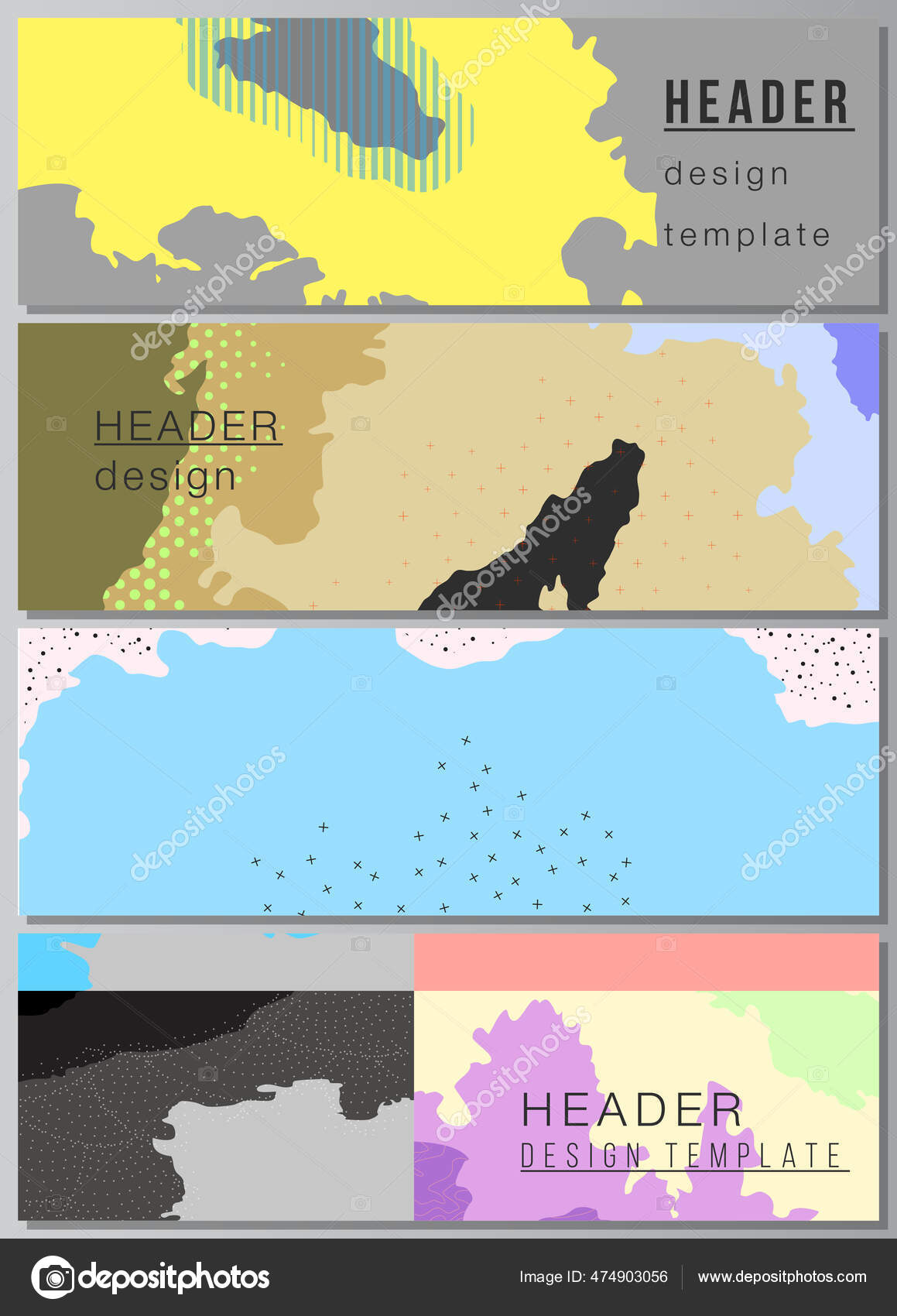 Vector layout of headers, banner design templates for website footer ...