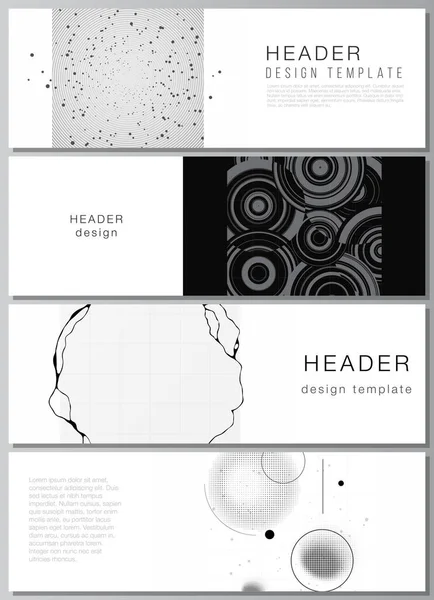Vector layout of headers, banner design templates for website footer ...