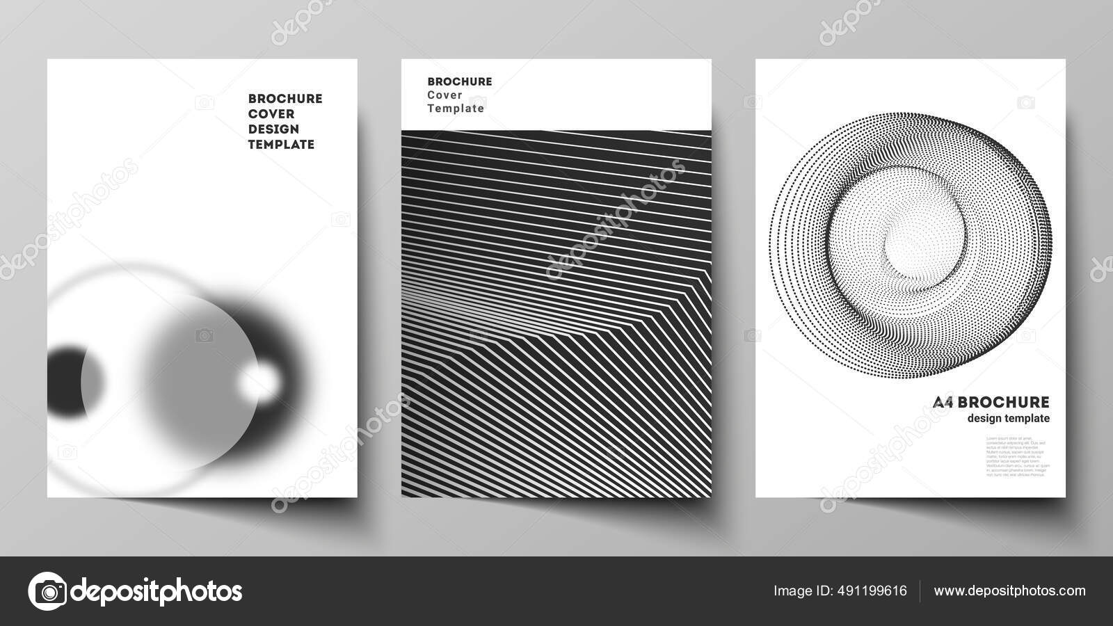 Vector layout of A4 format modern cover mockups design templates for ...