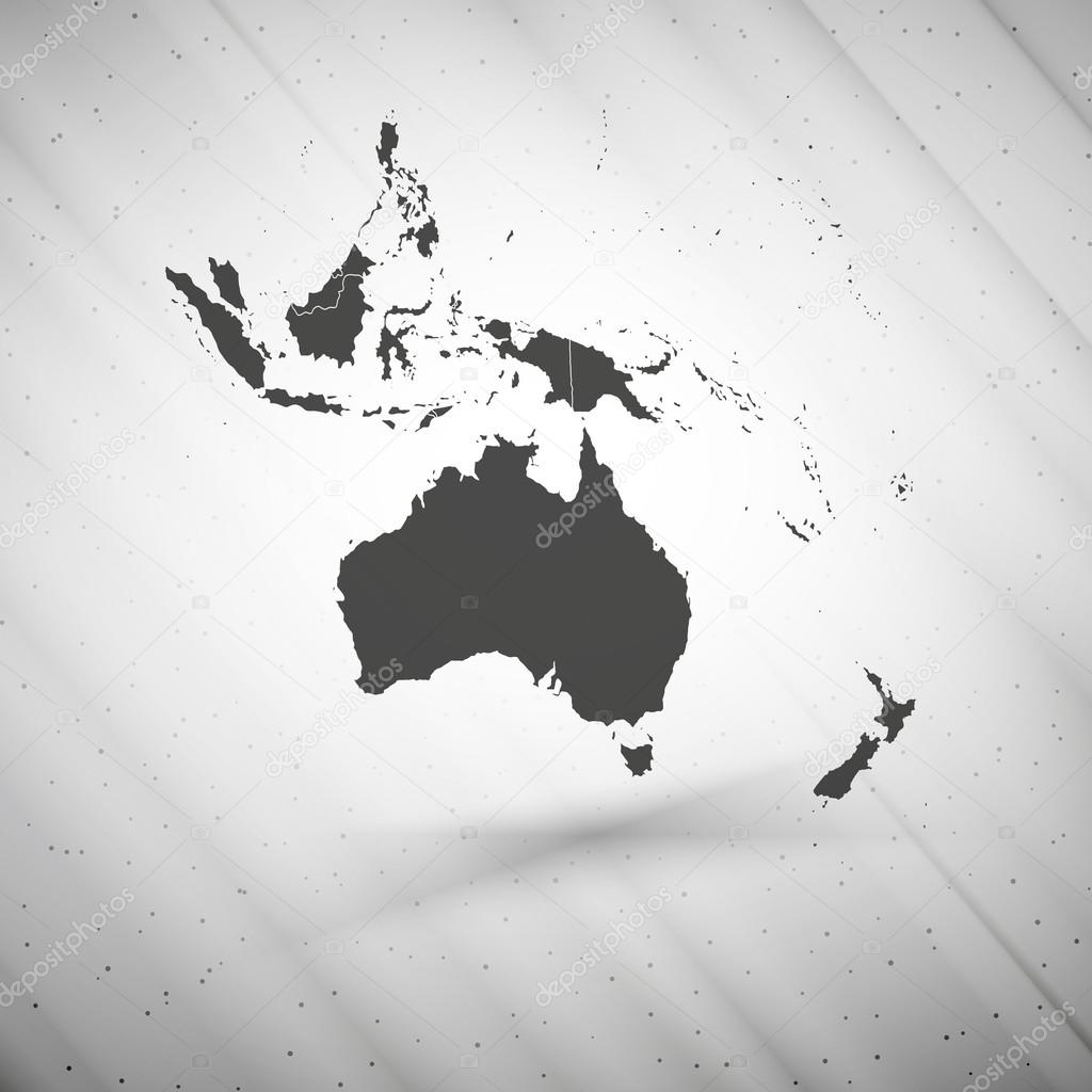 Australia map on gray background, grunge texture vector illustration ...